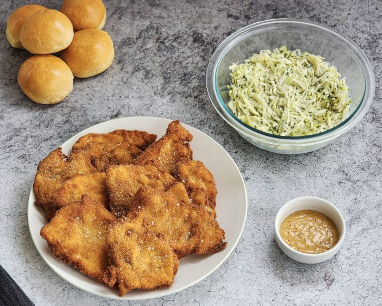 Chicken Schnitzel Sliders with Slaw and Creamy Mustard – The Kitchen ...